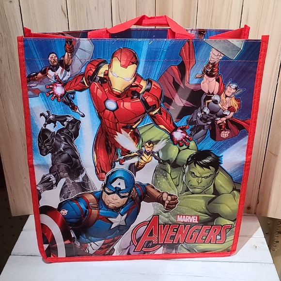 Marvel | Accessories | Marvel Avengers Red And Blue Reuseable Tote Bag ...